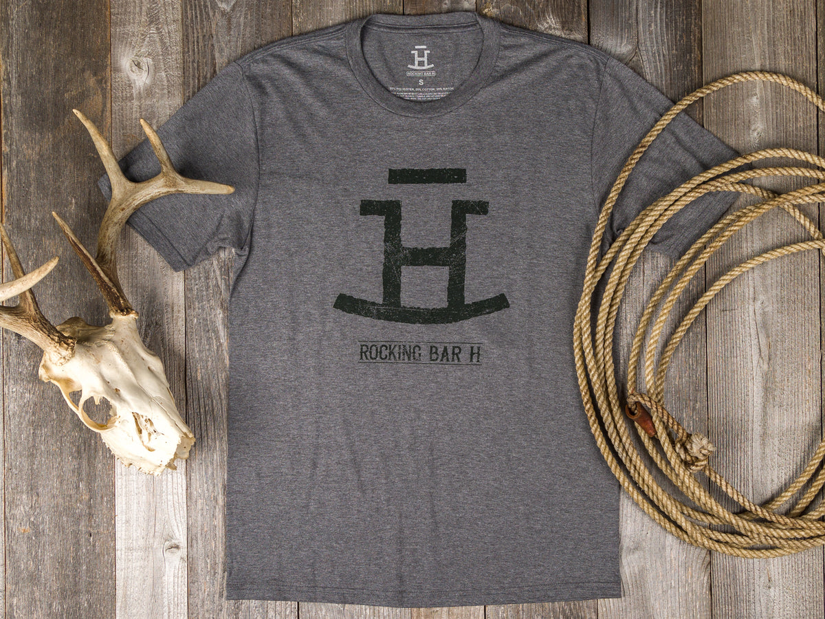 Rocking Bar H Original Brand Vintage Tee-Heather Grey – Rocking Bar H Ranch
